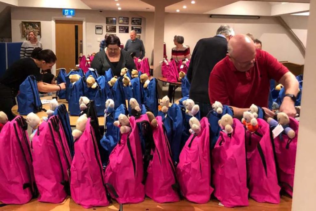 Buddy bags ready to go - Rotary in Great Britain and Ireland
